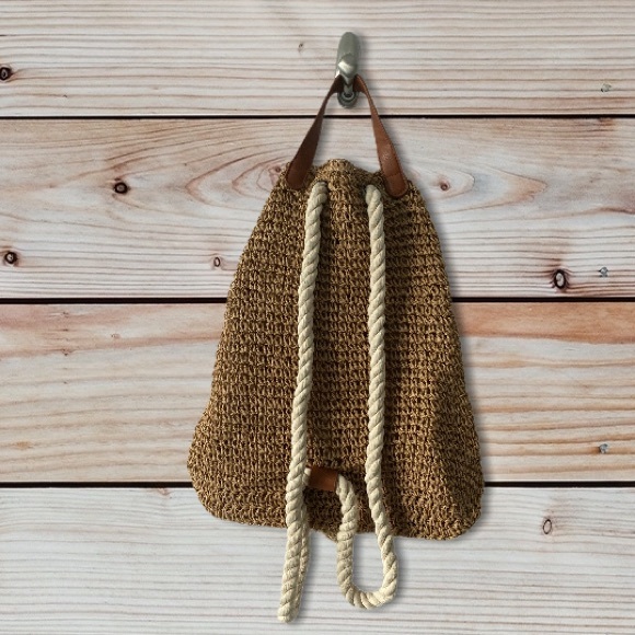 MischkaPu | Bags | Ivory Braided Net Backpack | Poshmark